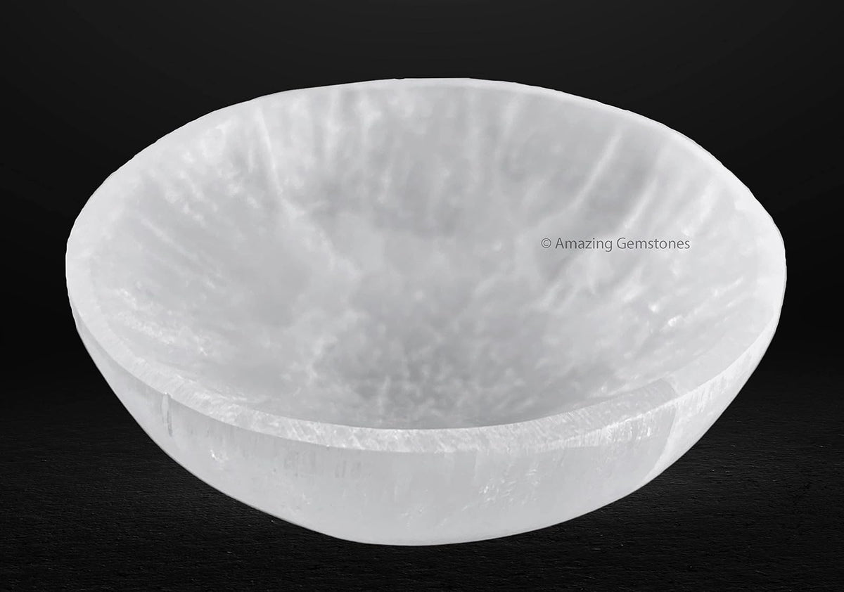 Round crystal bowl for herbal remedies