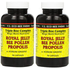 Royal jelly bee pollen capsules