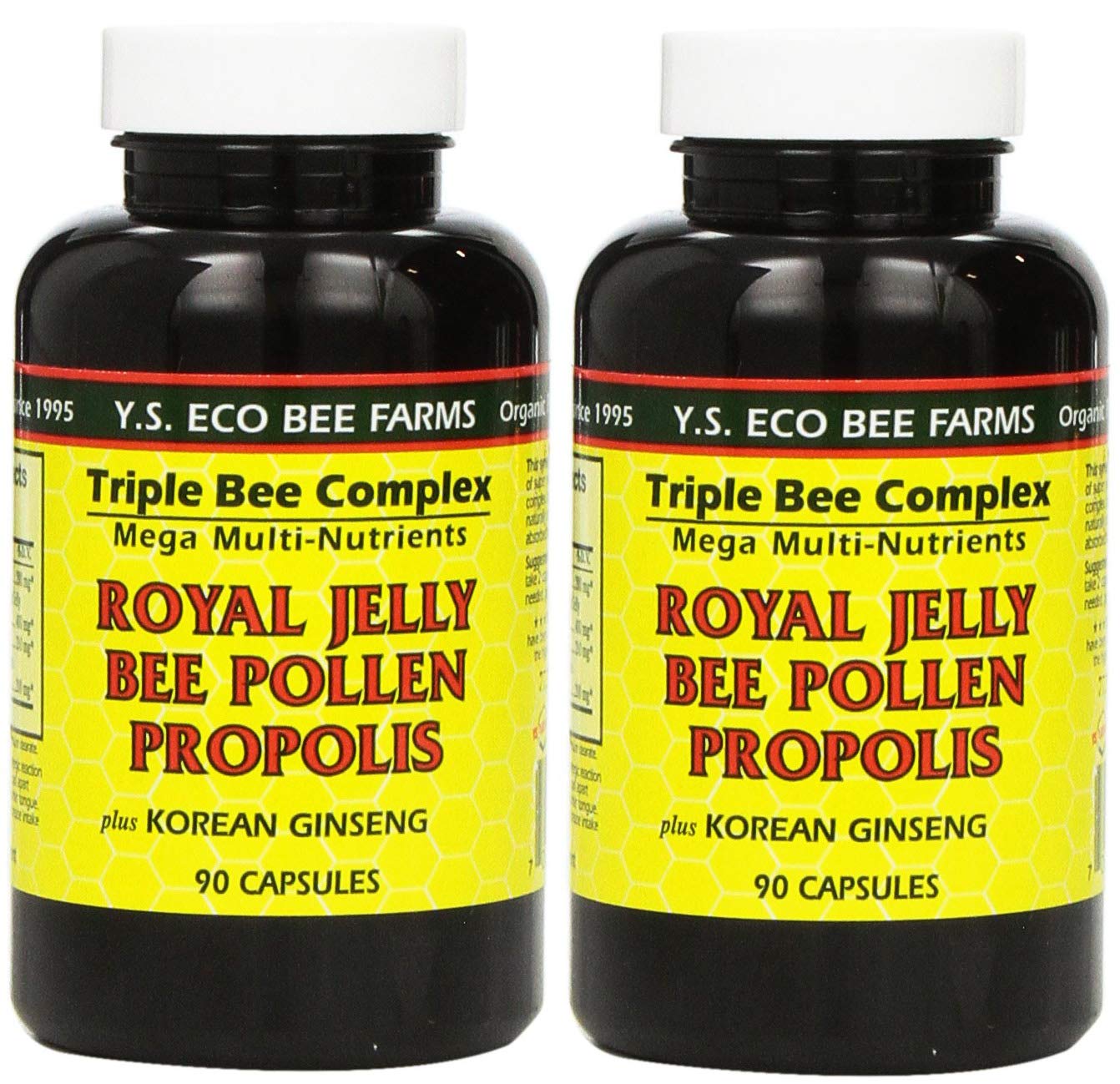 Royal jelly bee pollen capsules