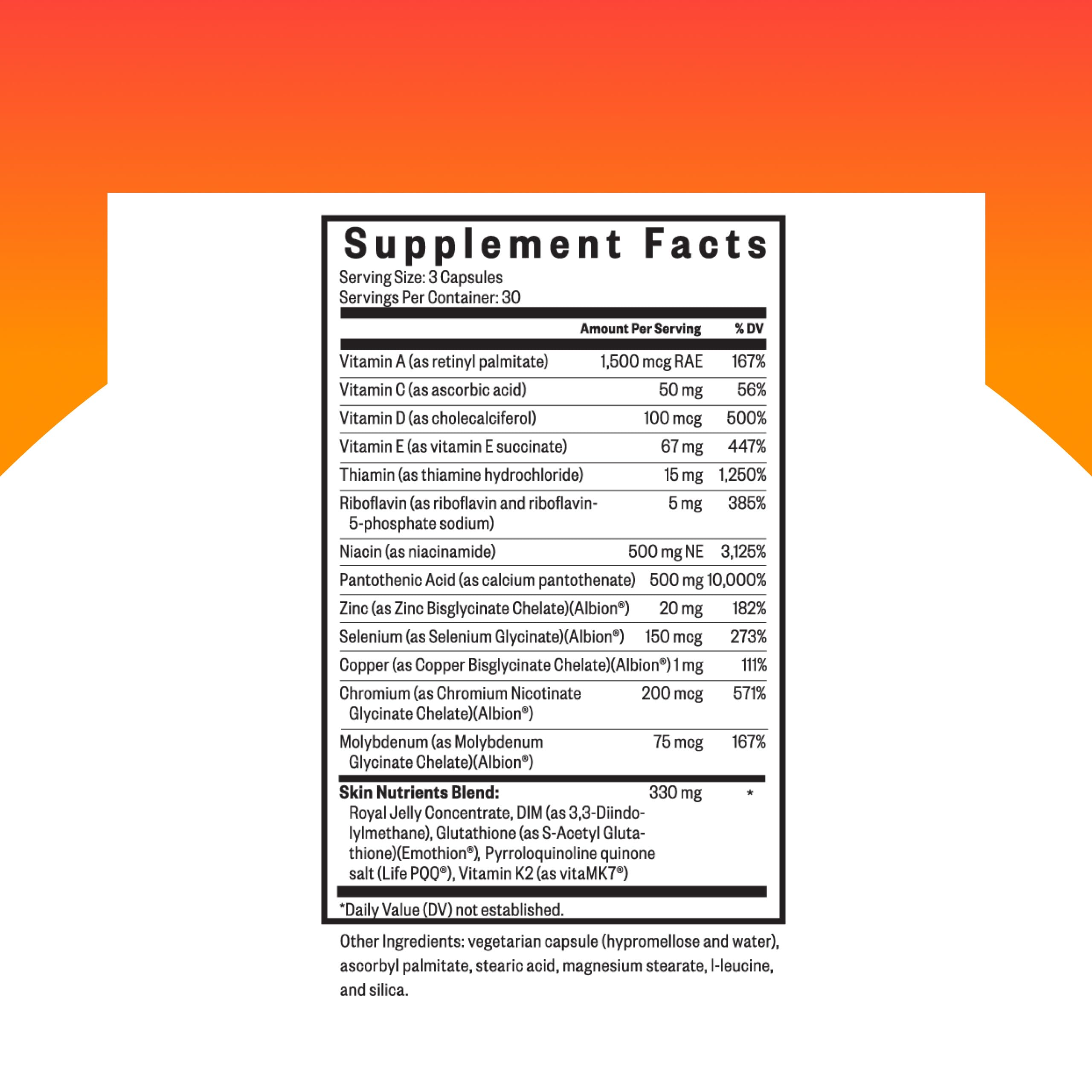 royal jelly blended vitamin capsules