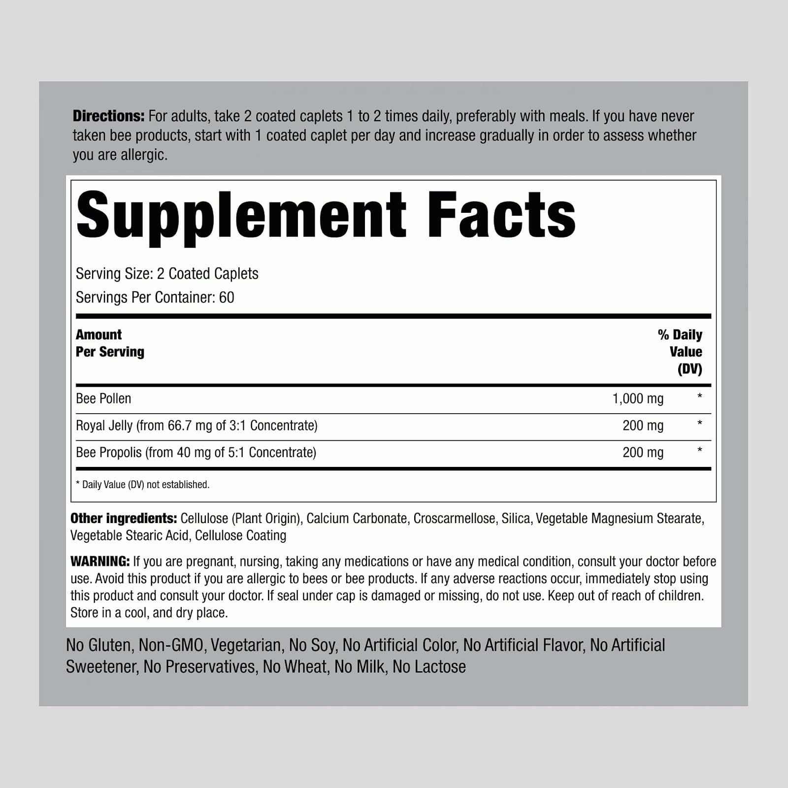 Royal jelly multivitamin caplets