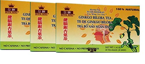 Royal King Ginkgo Biloba tea bags for wellness