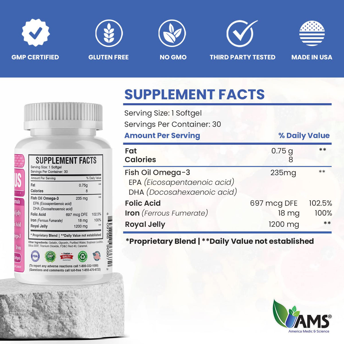Royal-Plus softgels for pregnancy health