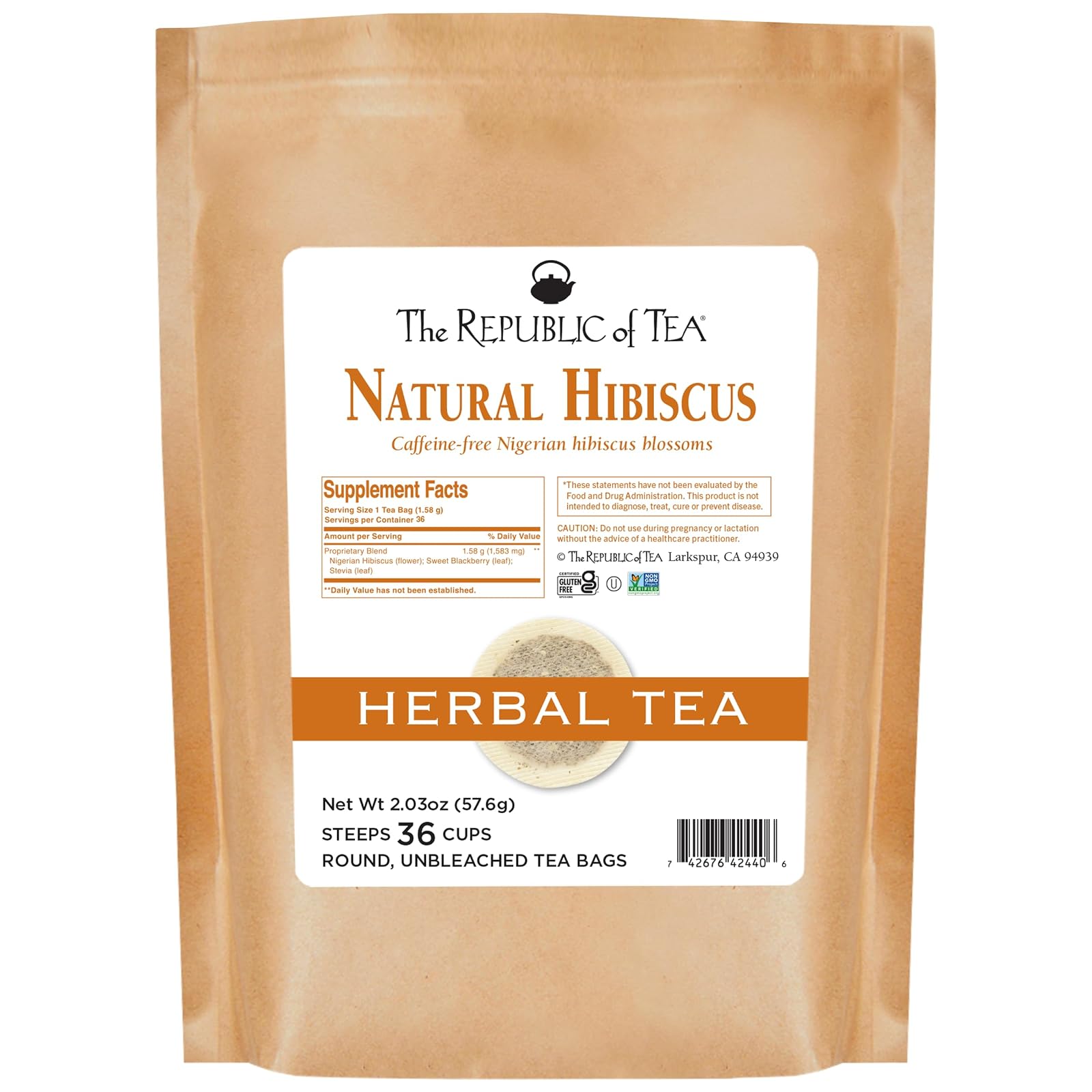 Ruby Red Hibiscus herbal tea bags