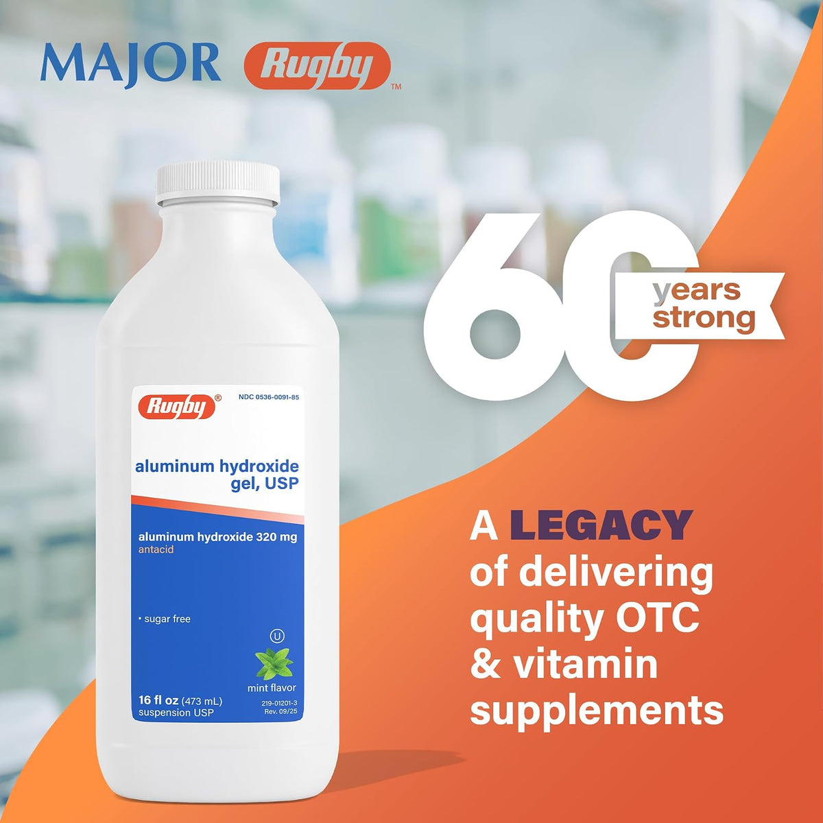 Rugby antacid liquid for heartburn relief