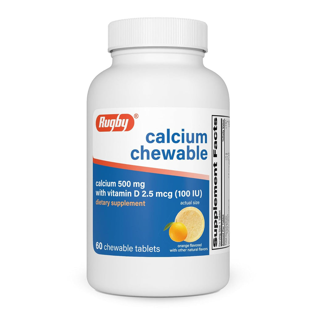 Rugby calcium chewable tablets orange