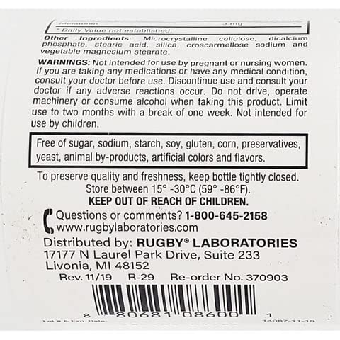 Rugby melatonin support for relaxation