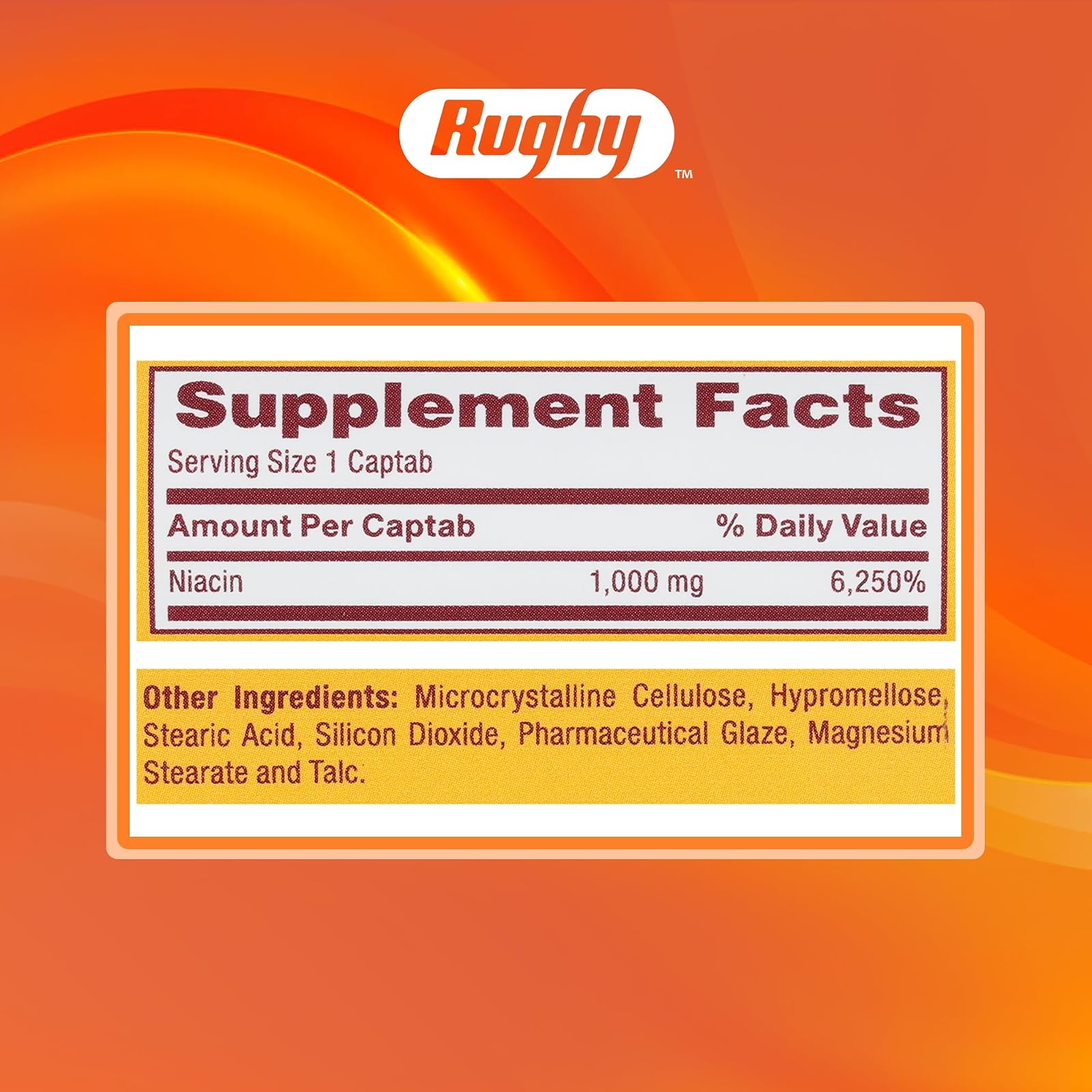 Rugby Niacin for healthy skin