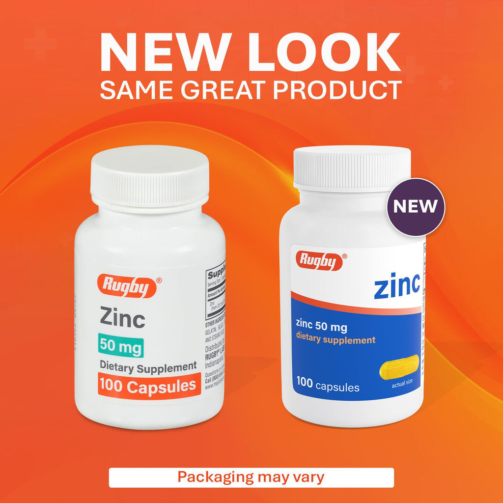 Rugby Zinc 50mg dietary supplement