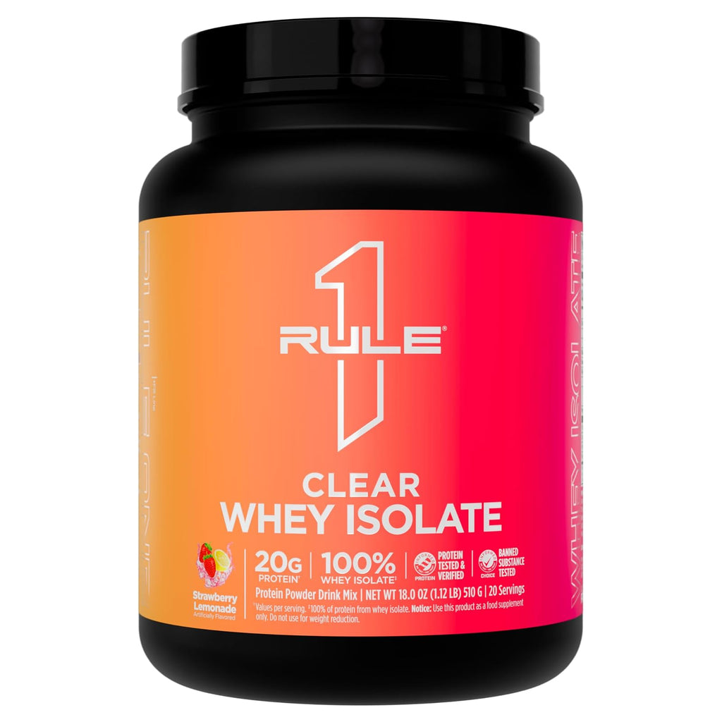 Rule 1 Clear Whey Isolate strawberry lemonade