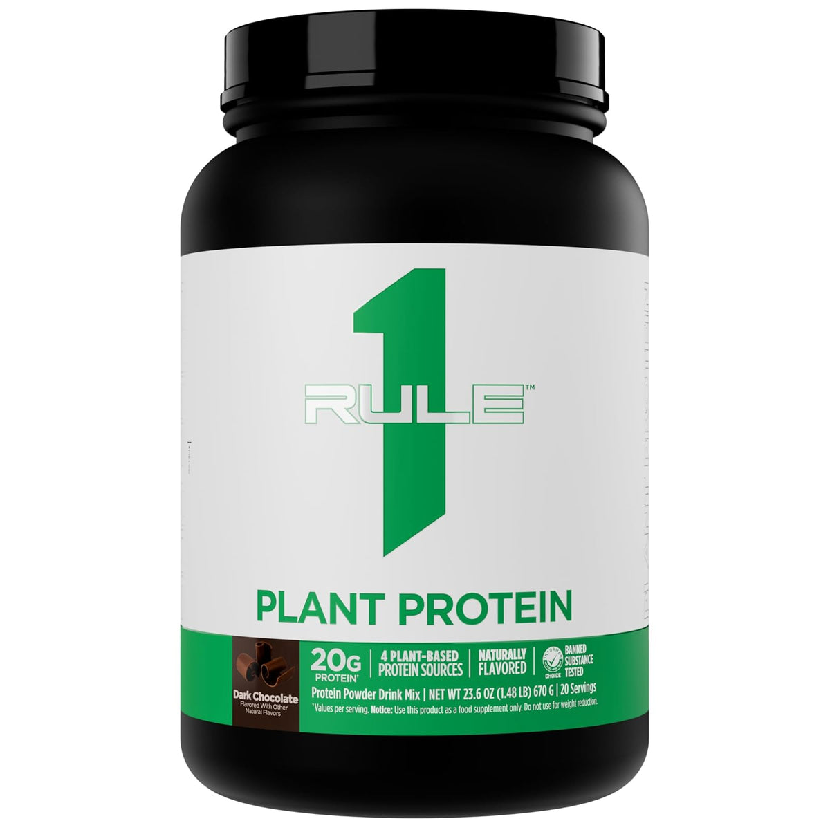 Rule 1 plant protein dark chocolate