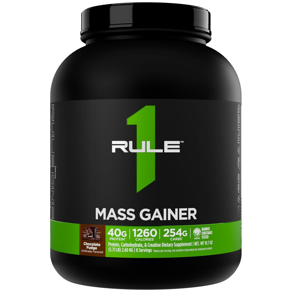 Rule 1 Proteins chocolate fudge weight gainers
