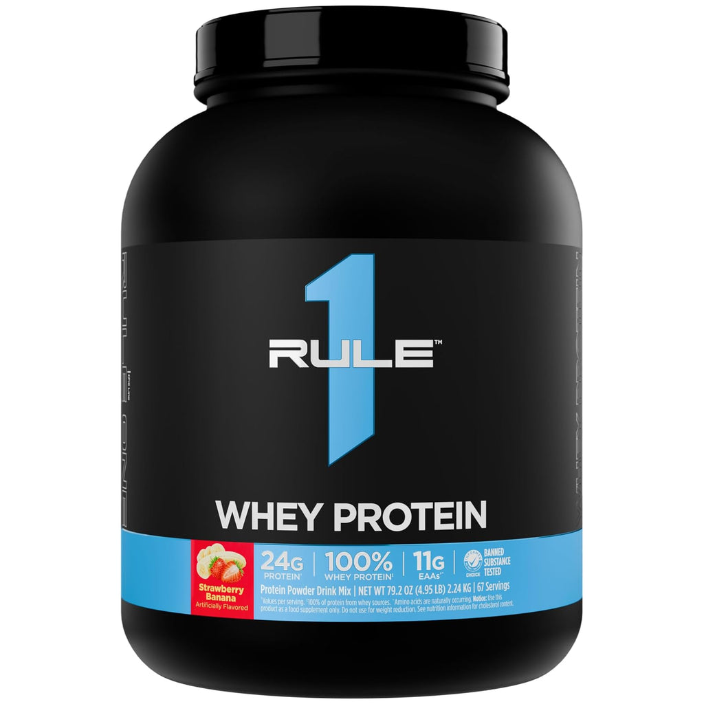 Rule 1 whey protein strawberry banana flavour
