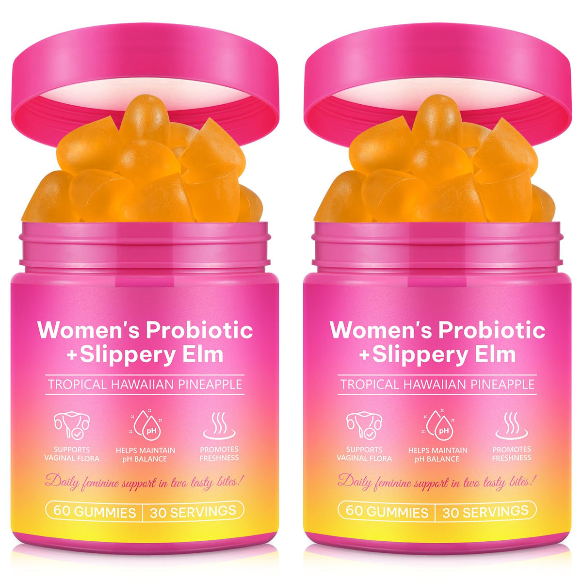 Rulviou women's probiotic gummies pineapple
