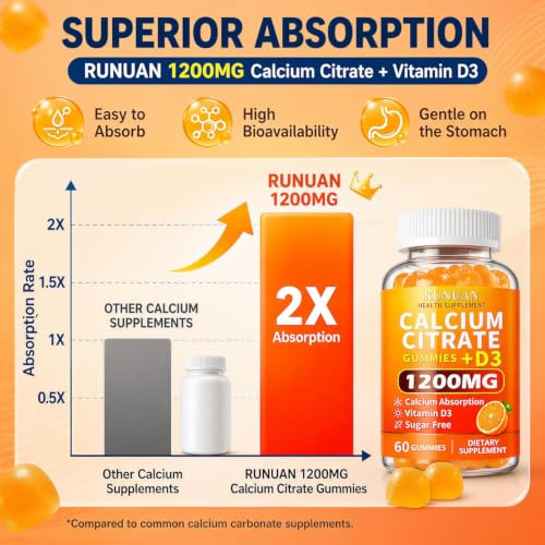 RUNUAN calcium gummies for bone health