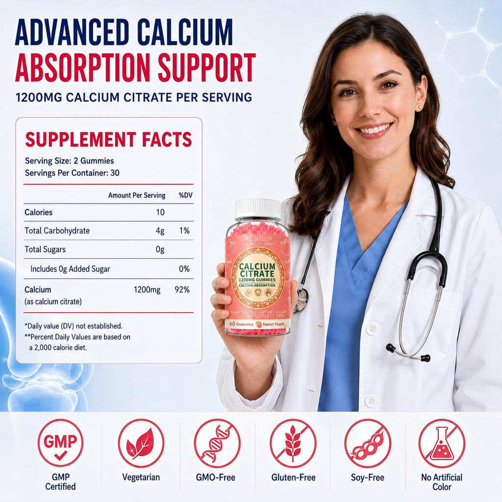RUNUAN calcium gummies for daily health