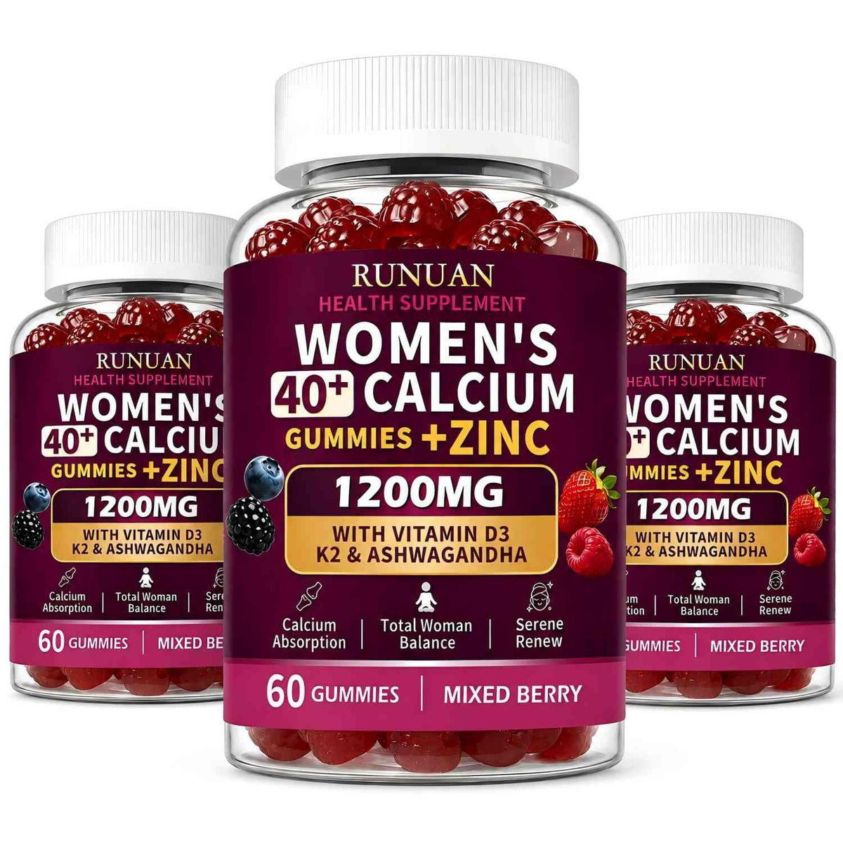 RUNUAN calcium gummies for strong bones