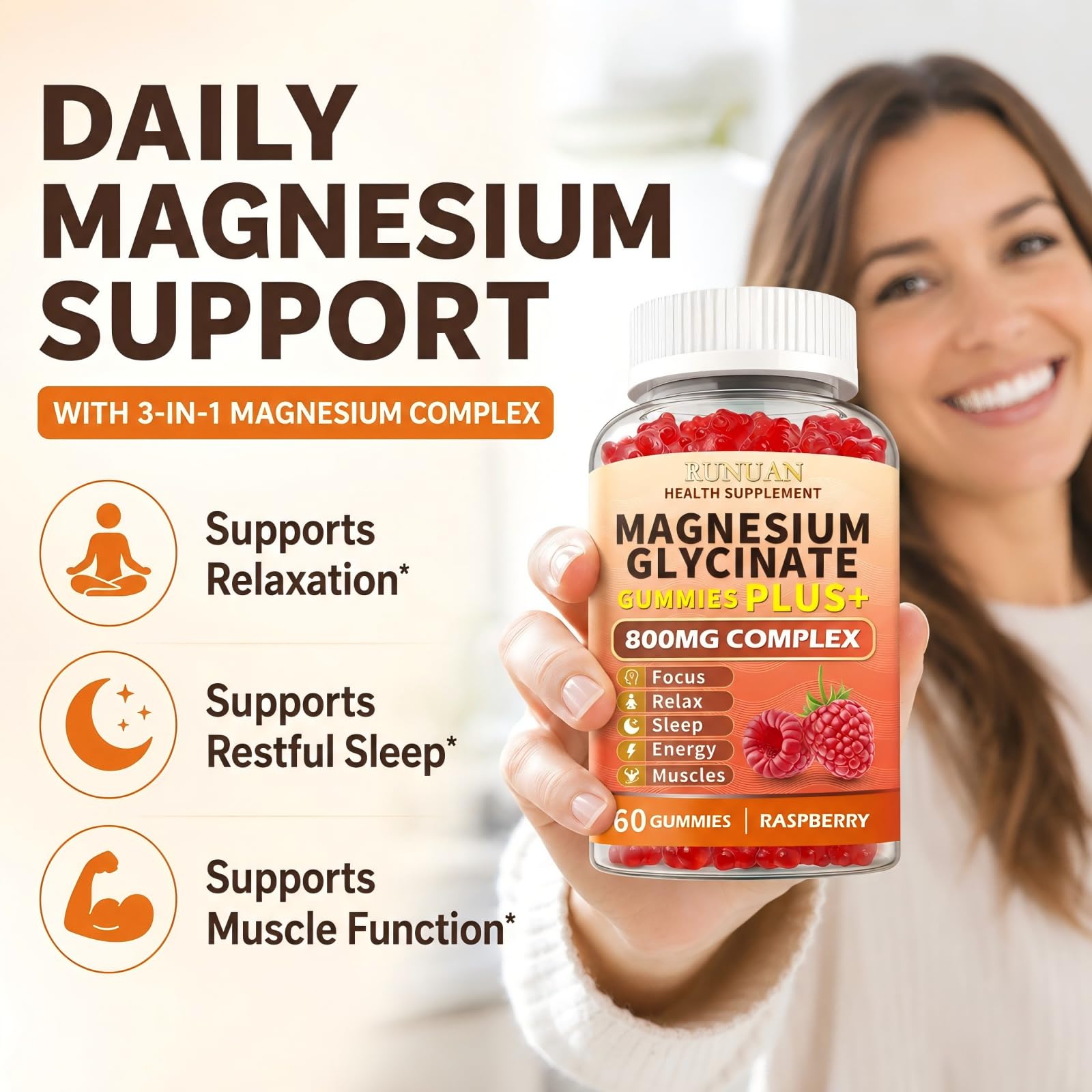 RUNUAN gummies support muscle recovery