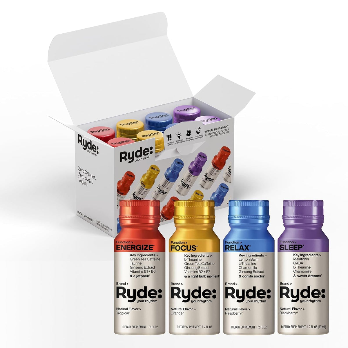 RYDE multivitamins tropical flavour shots