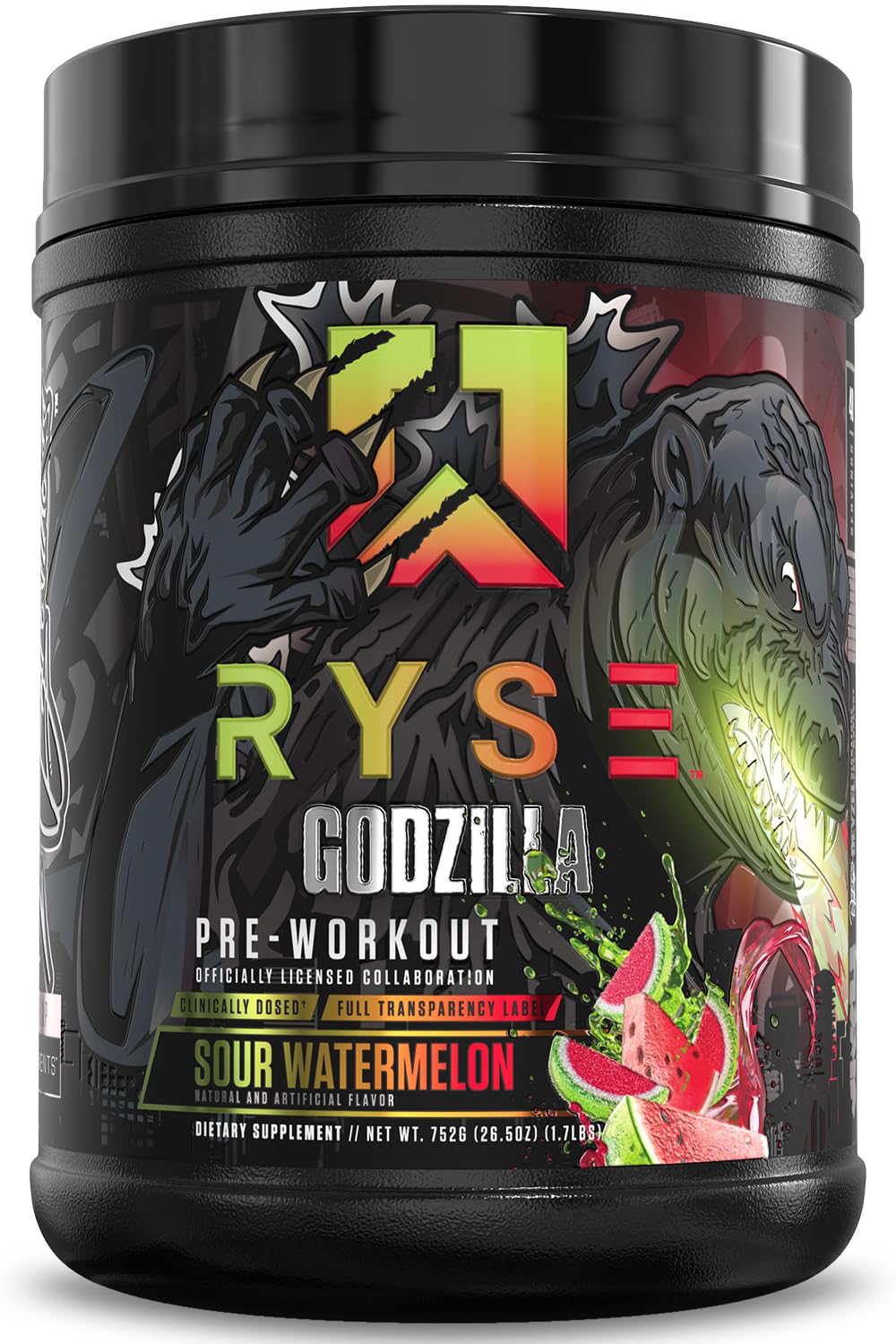 RYSE pre-workout sour watermelon flavour