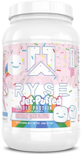 RYSE whey protein birthday cake flavour