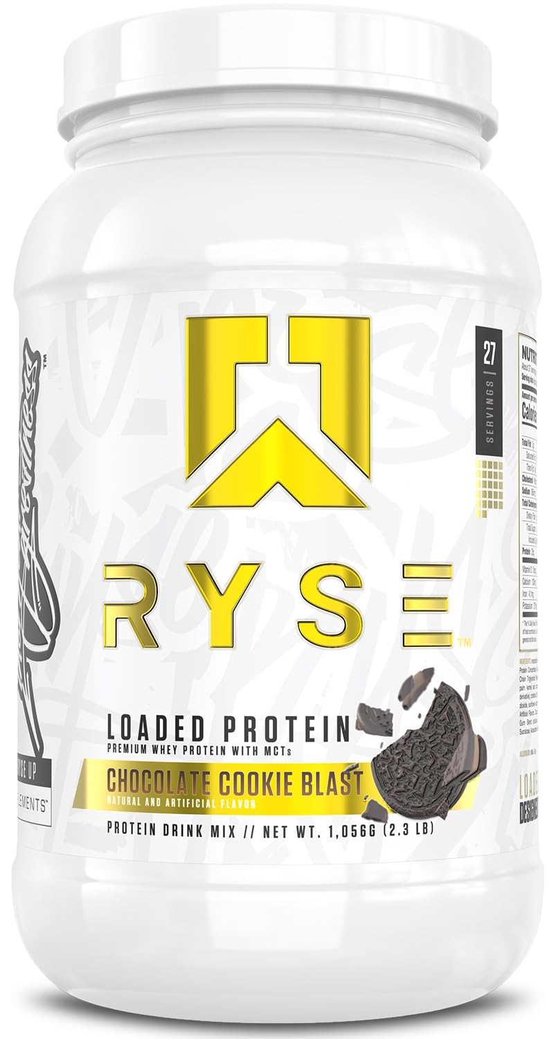 RYSE whey protein chocolate cookie flavour