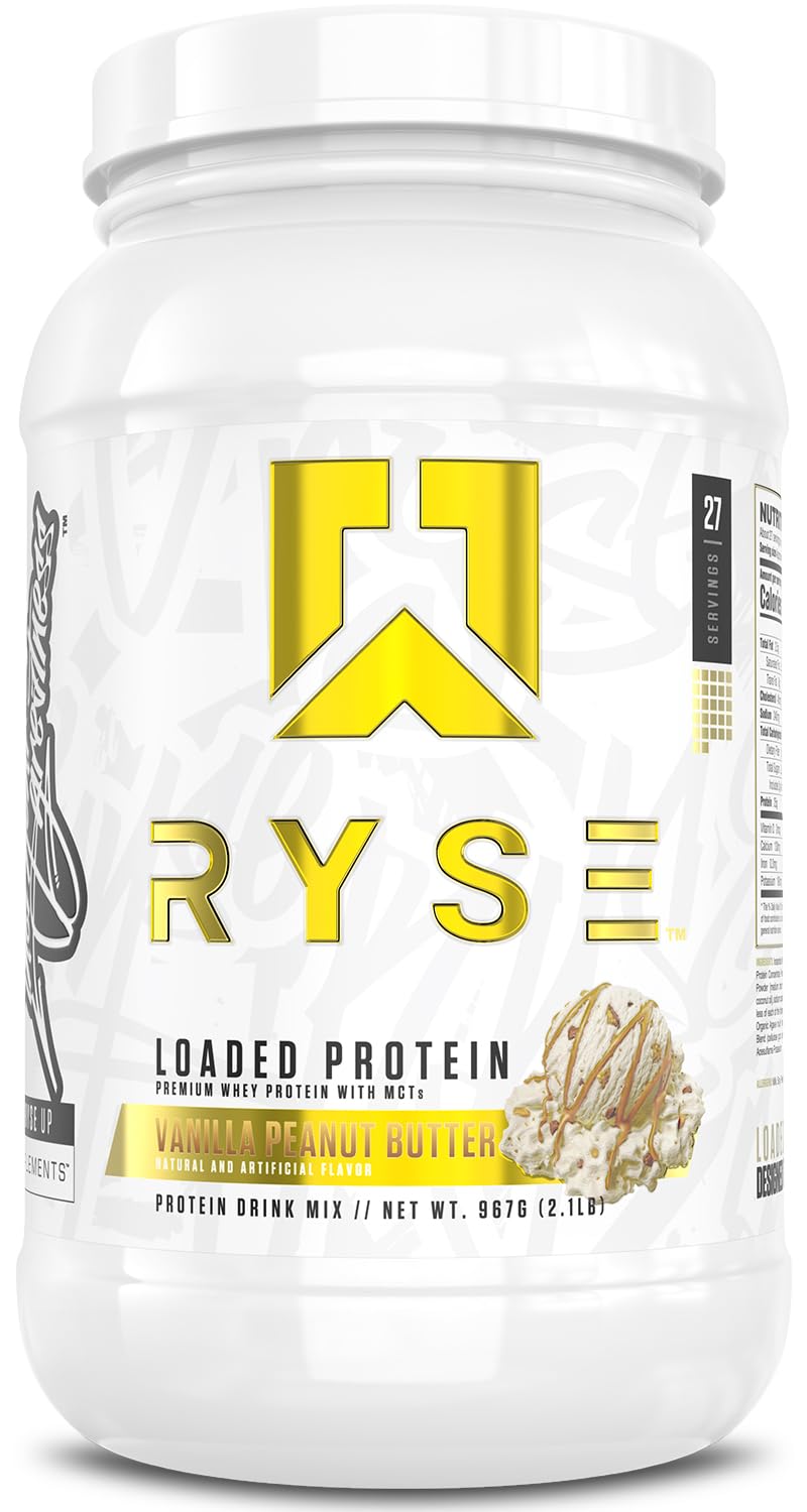 RYSE whey protein vanilla peanut butter