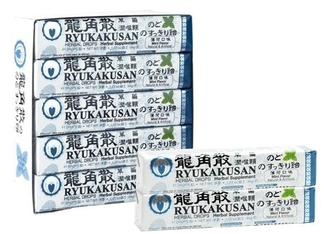 Ryukakusan mint cough drops pack