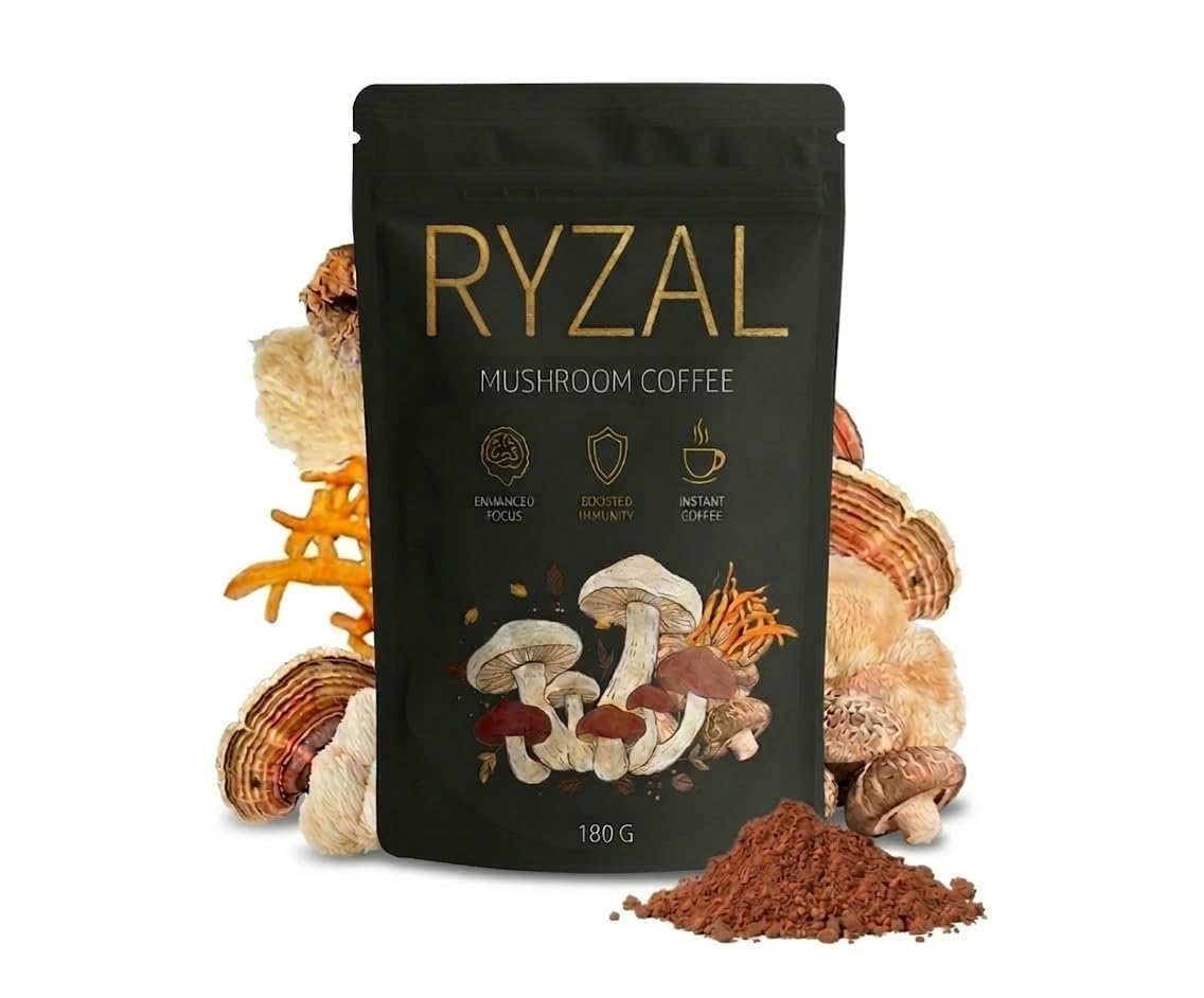 RYZAL mushroom coffee for enhanced focus