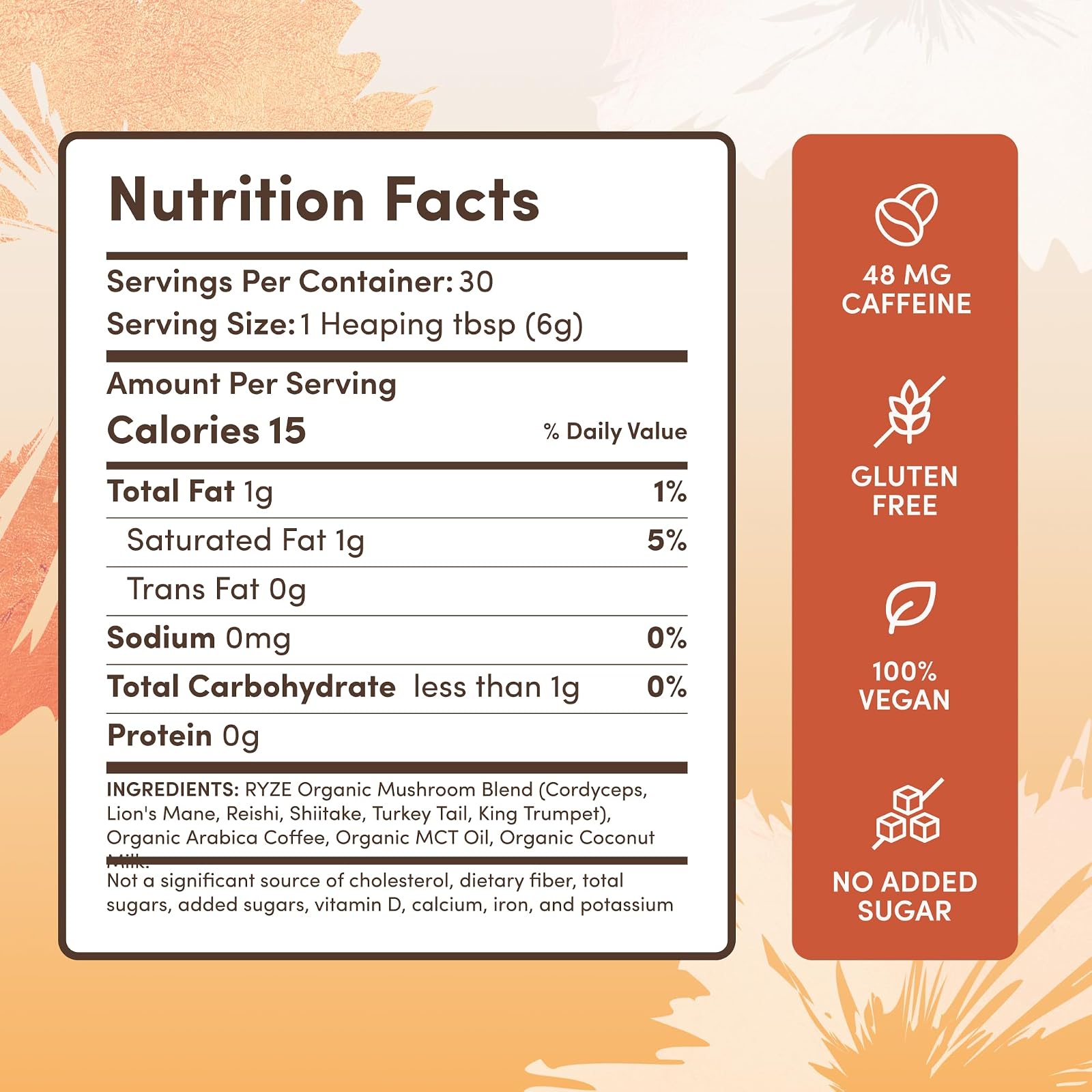 RYZE SUPERFOODS energizing coffee mix