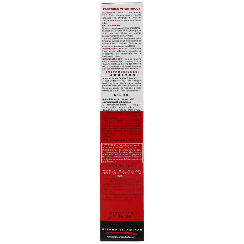 S.S.S. Tonic for iron deficiency