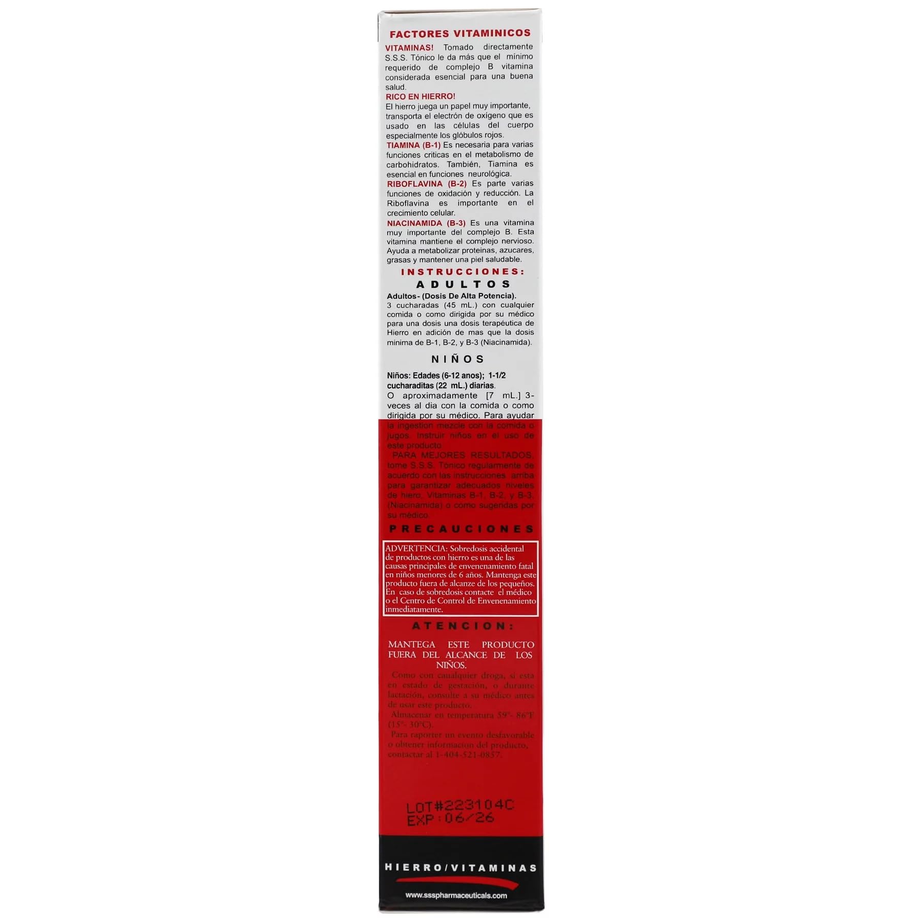 S.S.S. Tonic for iron deficiency