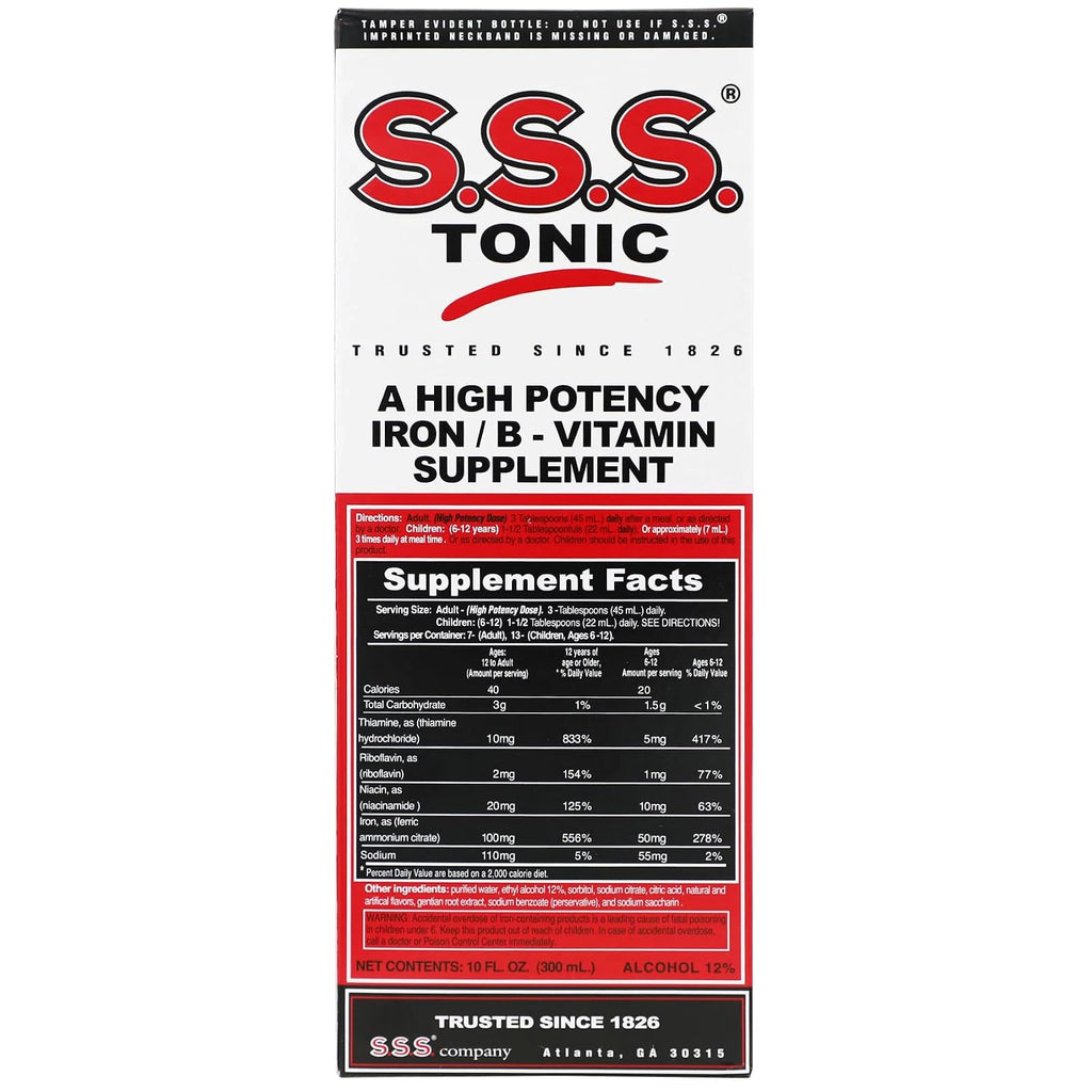S.S.S. Tonic vitamin B complex benefits