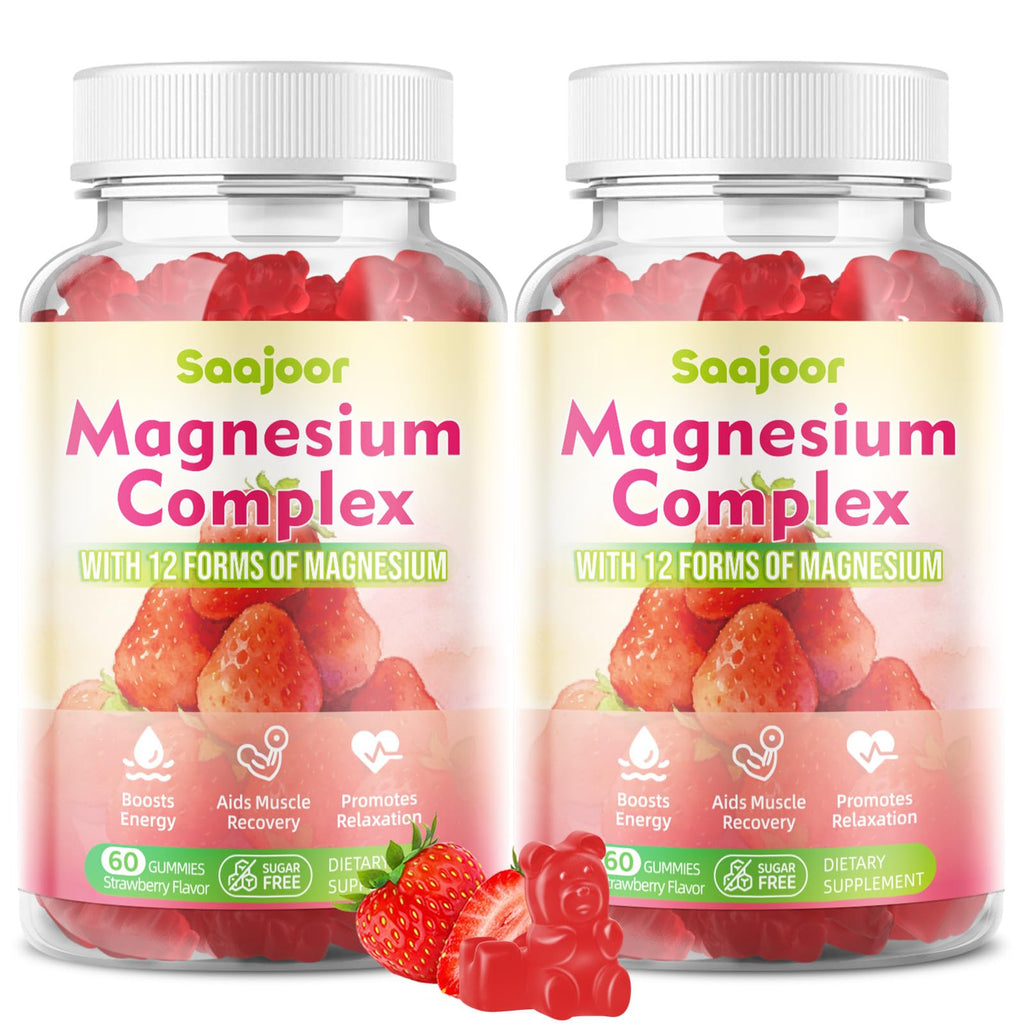 Saajoor magnesium complex gummies strawberry