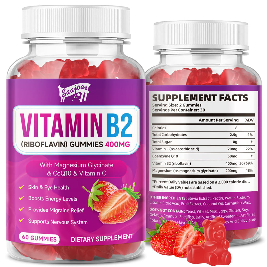 Saajoor Vitamin B2 gummies for energy