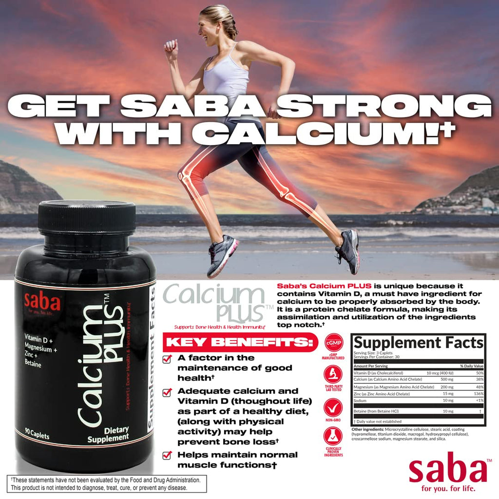 Saba Calcium Plus for active lifestyles