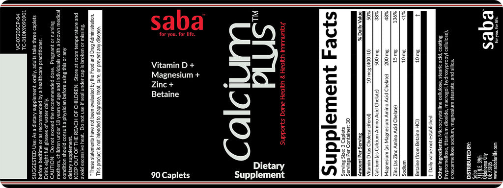 Saba Calcium Plus for overall health