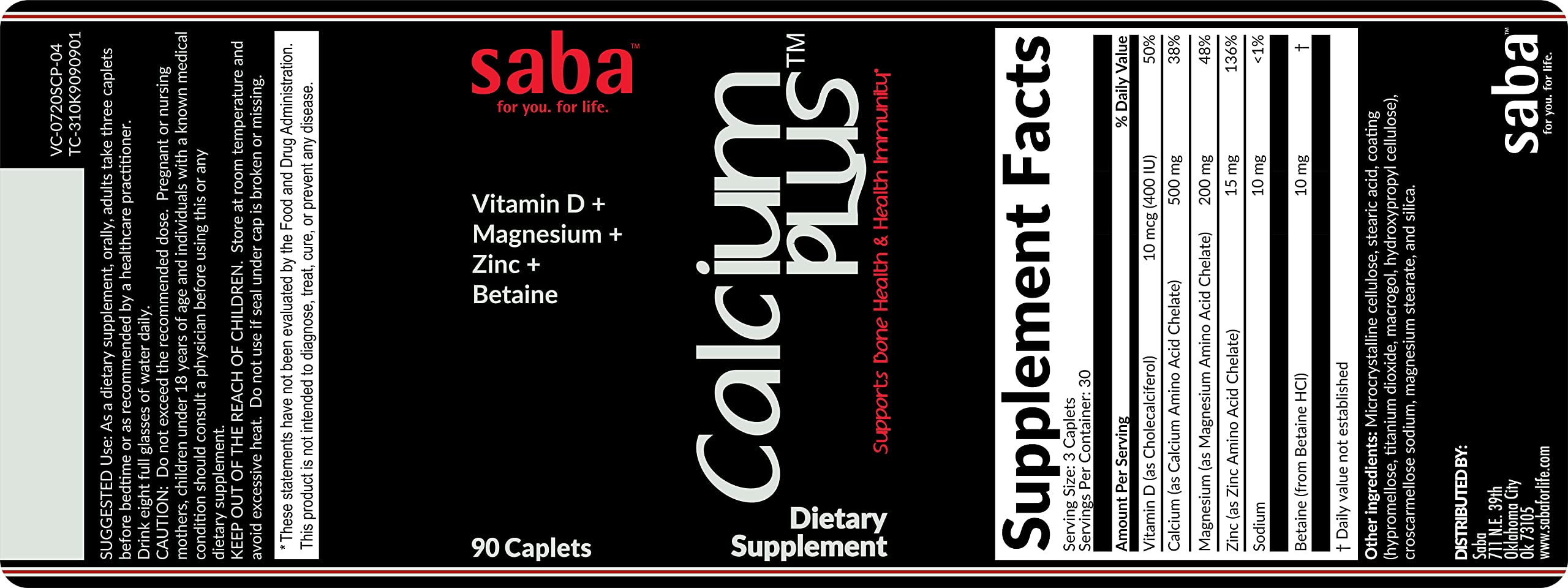 Saba Calcium Plus for overall health