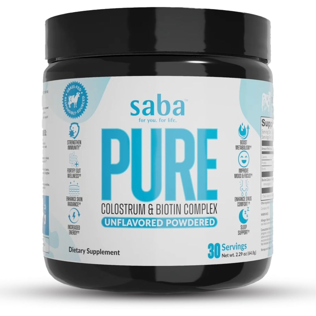 Saba colostrum biotin supplement
