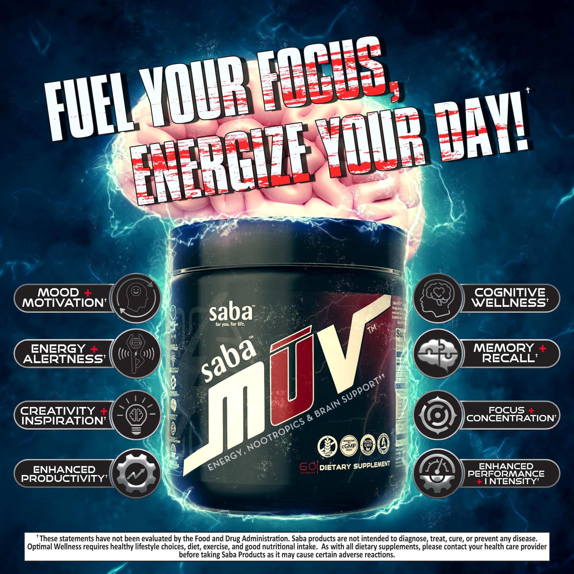 Saba MUV™ for optimal brain performance