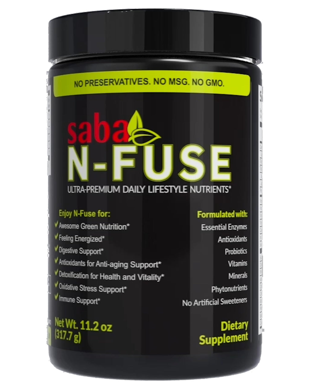 Saba N-Fuse Super Greens Powder benefits
