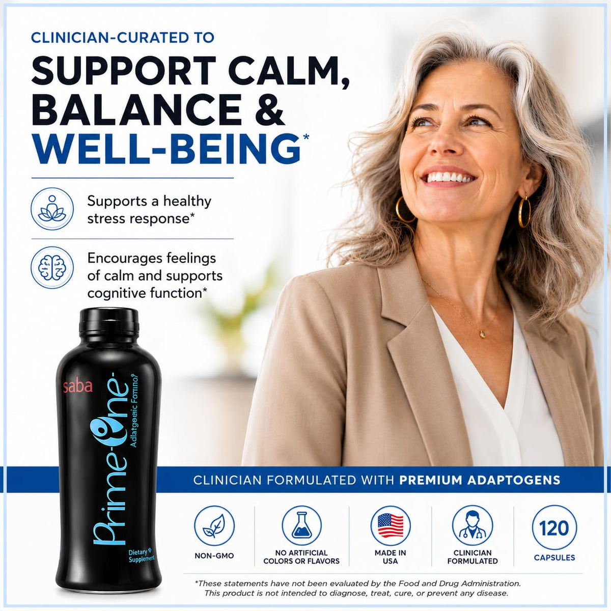 Saba One adaptogen for stress relief