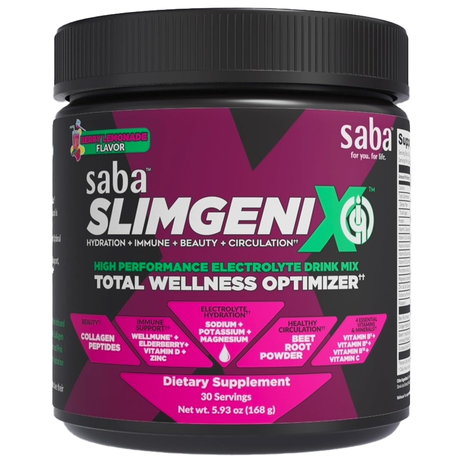 Saba SlimGenix IQ electrolyte powder