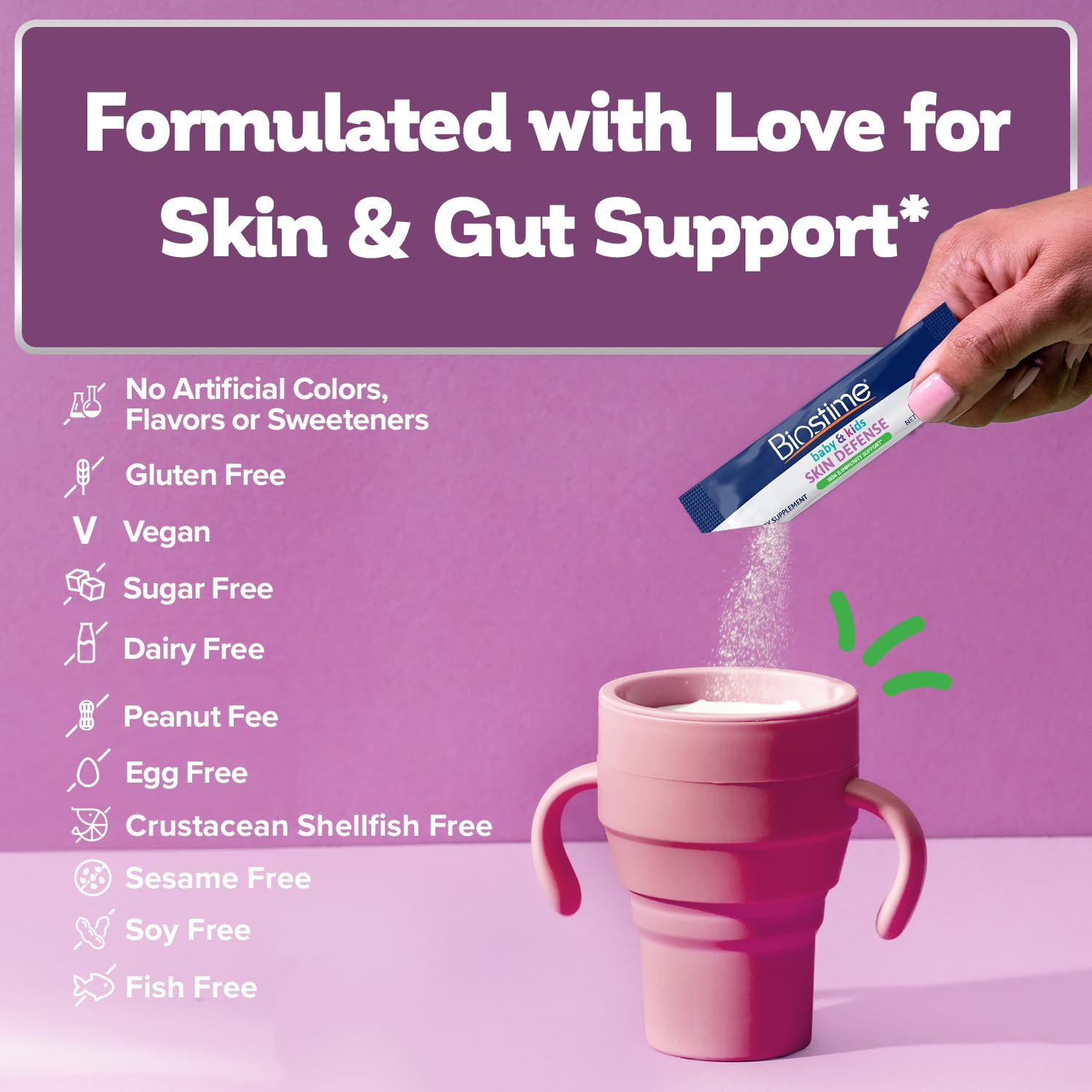 sachets of kids probiotic convenience