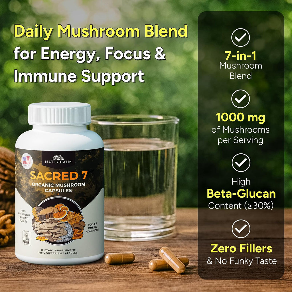 Sacred 7 mushroom complex health benefits