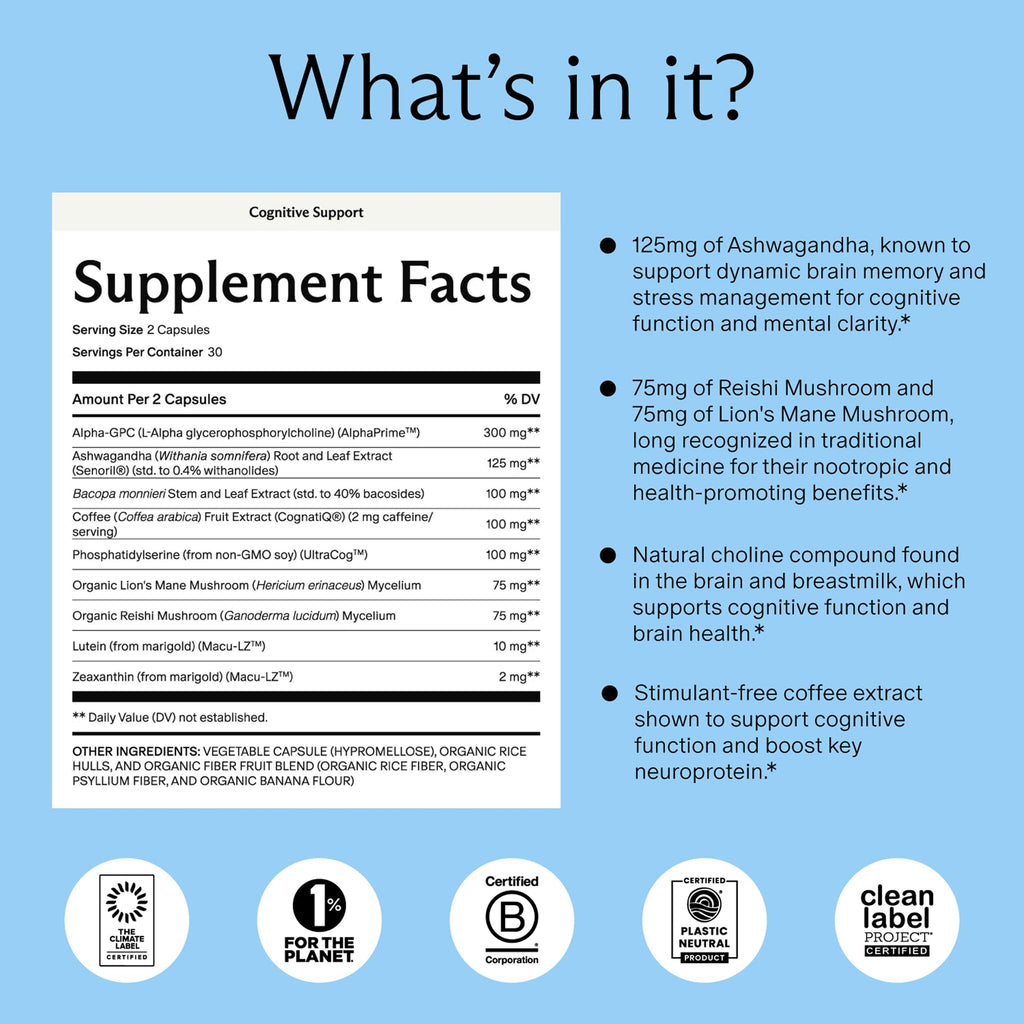Safe cognitive supplement for breastfeeding