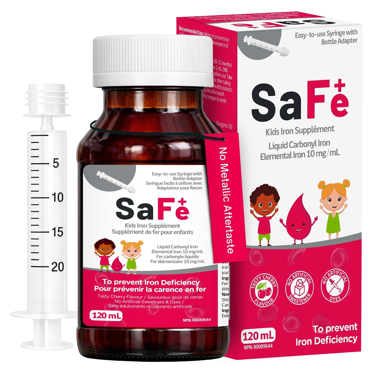 Safe+ liquid iron supplement for energy