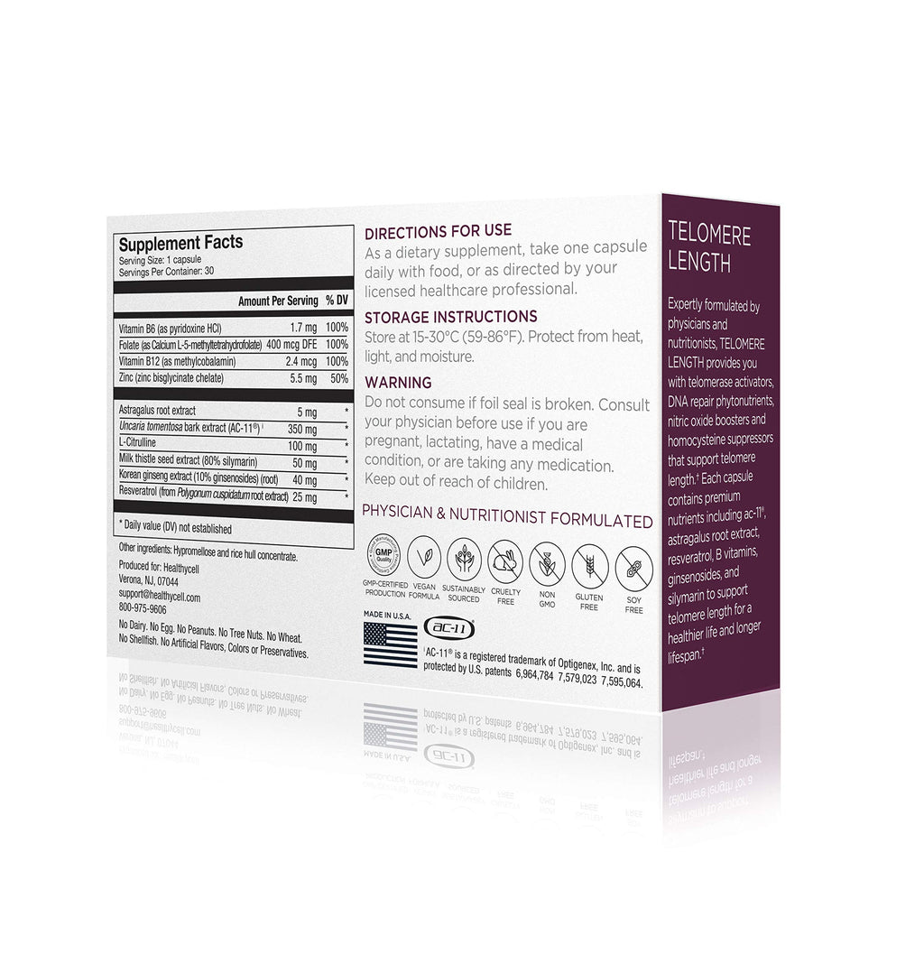 safe telomere lengthening formula