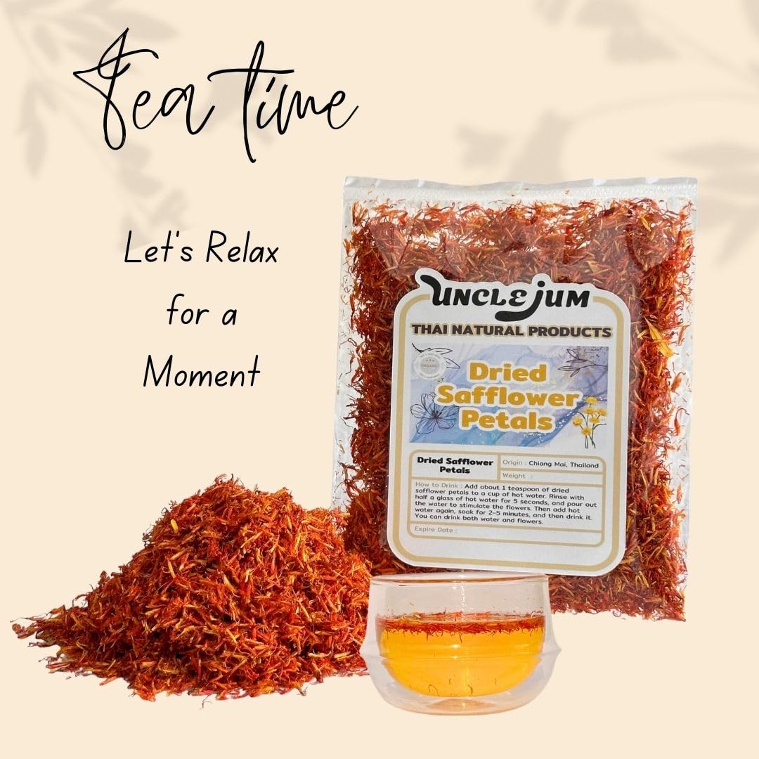 Safflower petals for vibrant brews