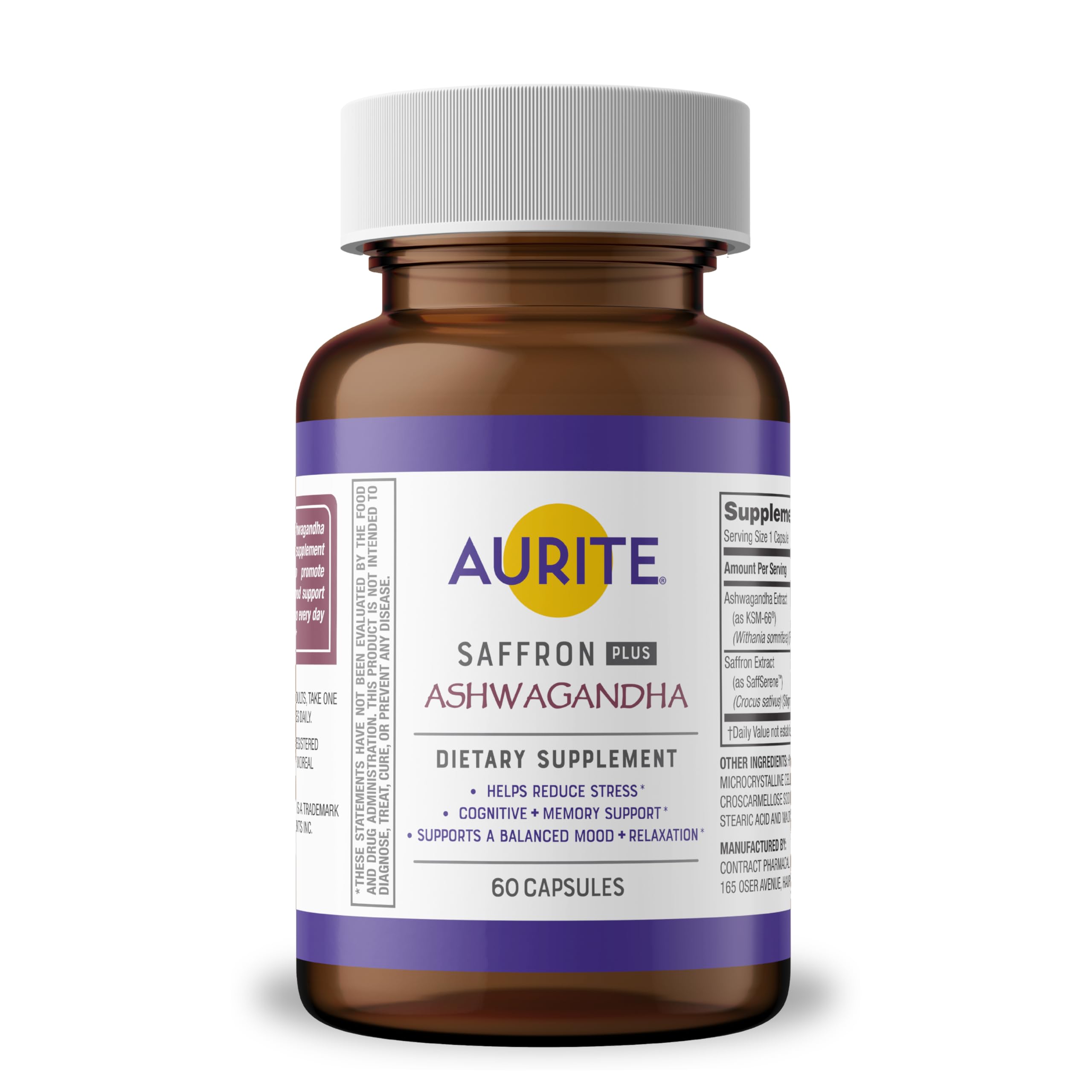Saffron Ashwagandha supplement for stress relief